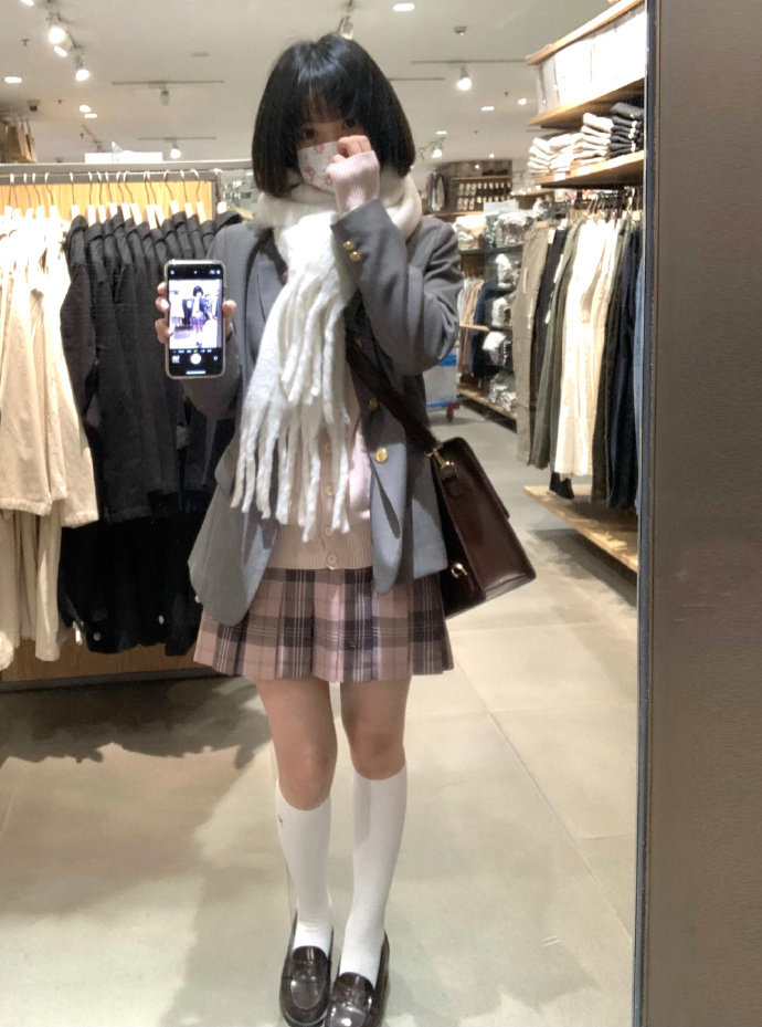 Jk日常丨9uri 粉色系jk 哔哩哔哩