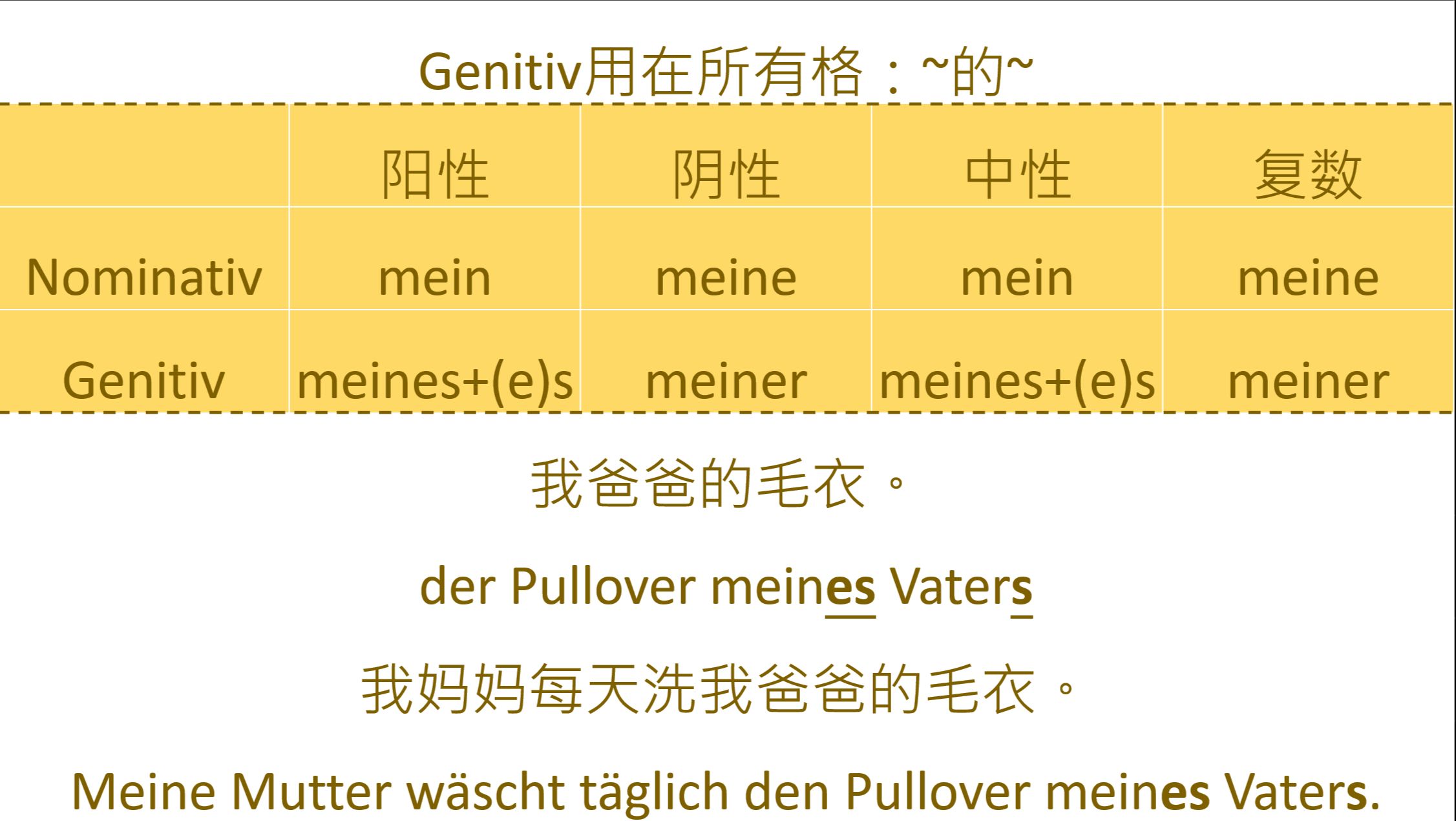 Genitiv用在"所有格"的语法解说 - 哔哩哔哩