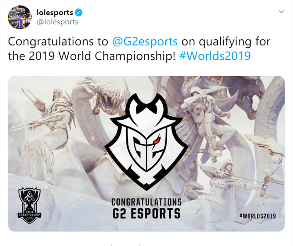 LOL：G2花式组合击败XL战队，成为全球首支晋级S9总决赛的战队！ - 哔哩哔哩