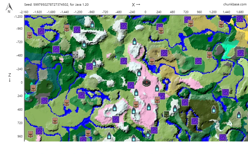 Minecraft：分享几个出生在大型樱花林的种子 - 哔哩哔哩