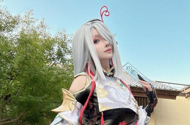 原神COS：rioko凉凉子的申鹤cosplay，再现美若仙境 - 哔哩哔哩
