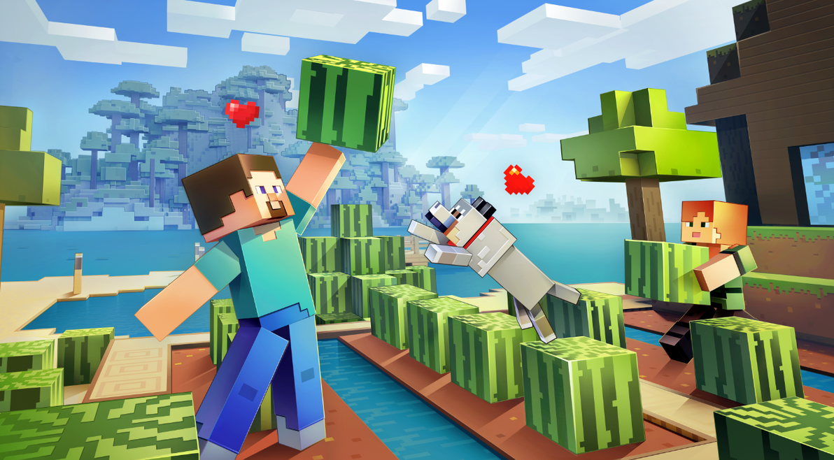 Minecraft经典壁纸大展览（第一部） - 哔哩哔哩