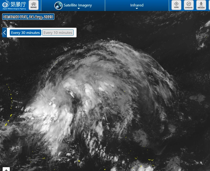 热带低压08W路径图（8月24日14时） - 哔哩哔哩