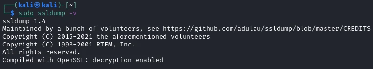ssldump：强大的SSL/TLS流量分析神器！全参数详细教程！Kali Linux 教程！黑客教程！ - 哔哩哔哩