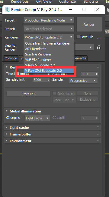 3Dmax VRay GPU渲染器设置操作教程 - 哔哩哔哩
