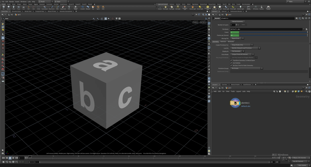 如何将FBX转为abc并导入到houdini - 哔哩哔哩