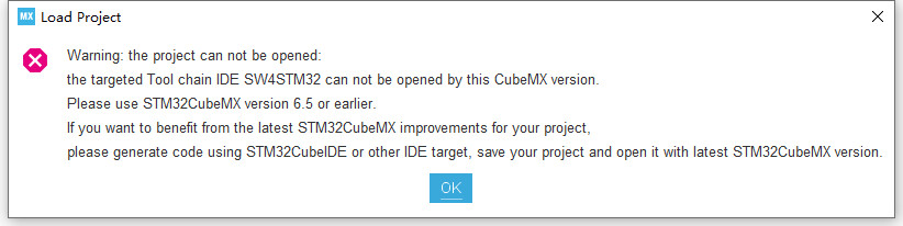 STM32CubeMX v6.5后无法打开老版本中IDE为SW4STM32的解决方法 - 哔哩哔哩