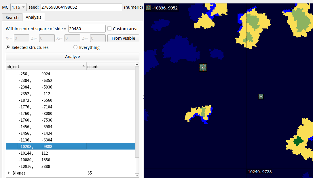 mc种子查找工具cubiomes-viewer使用实例 - 哔哩哔哩