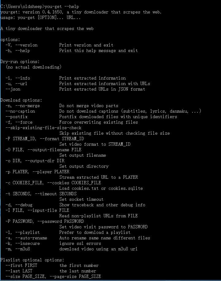视频下载利器——you-get（cmd使用，python、ffmpeg安装） - 哔哩哔哩