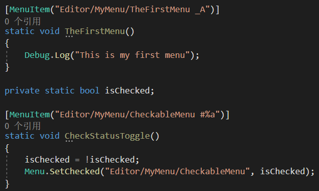 Unity编辑器扩展基本功能：MenuItem（在Unity主菜单中添加自定义子菜单） - 哔哩哔哩
