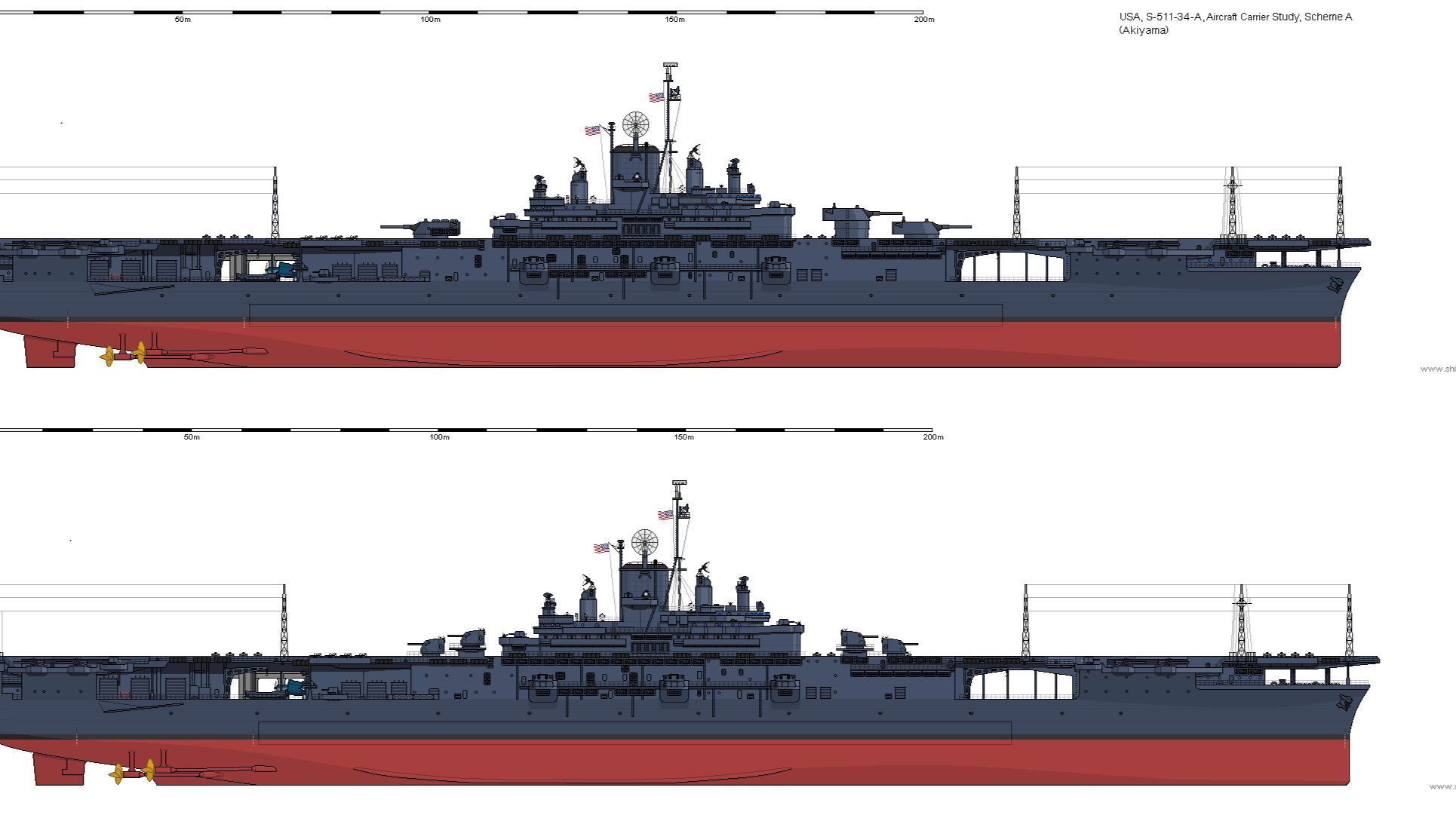 【shipbucket】美国8英寸主炮航空母舰 - 哔哩哔哩