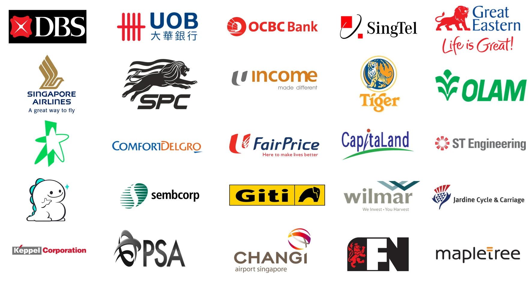 Logos for Brand Finance Singapore 100 2022 - 哔哩哔哩