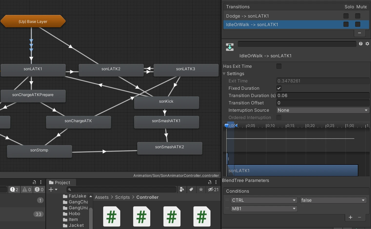 [UArticle]使用Unity动画状态机制作流畅的动作游戏——动画状态机使用心得分享 - 哔哩哔哩