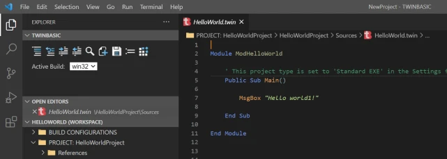 支持64位的Visual Basic 6替代vb6的开发语言 TwinBasic 发布预览版1 - 哔哩哔哩