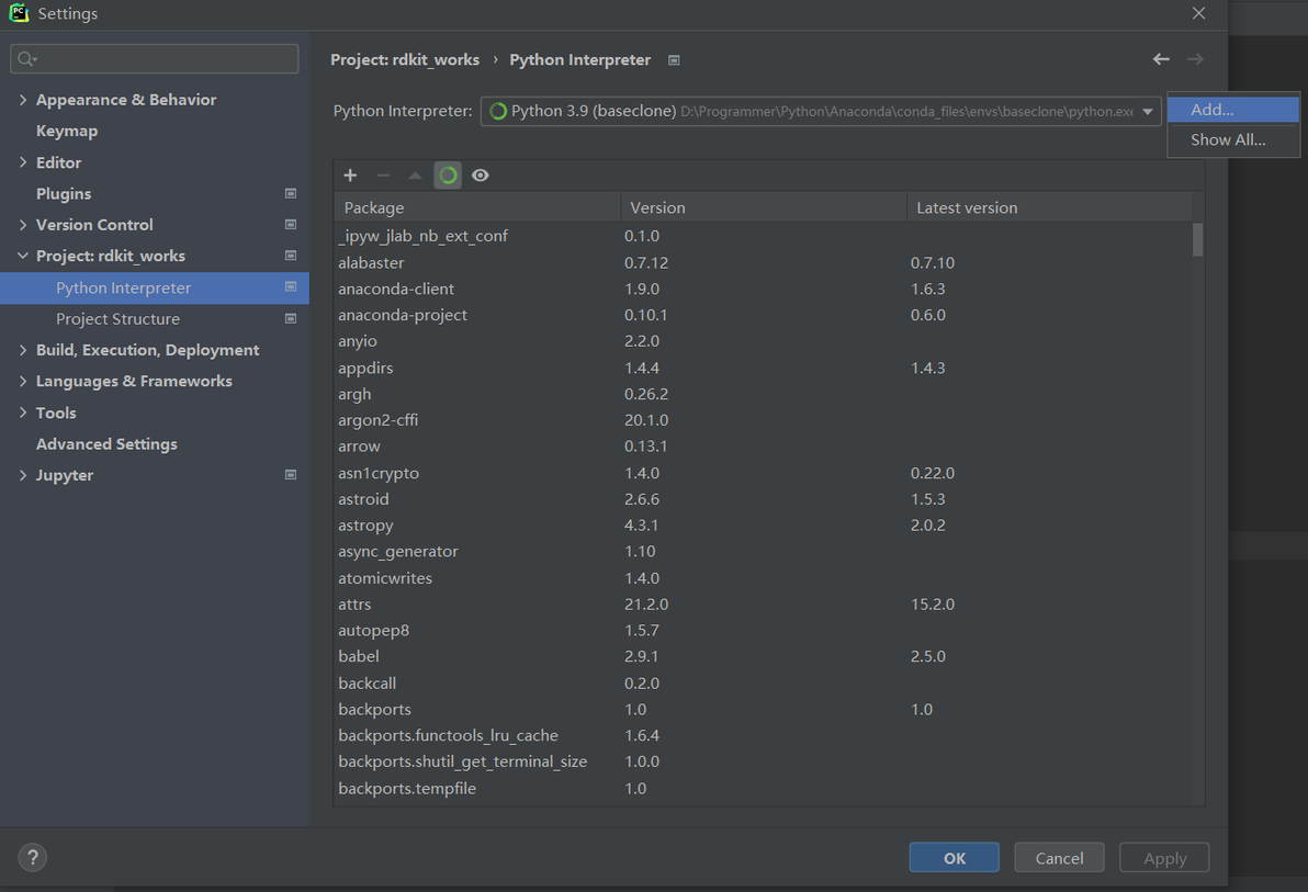 Anaconda，Rdkit包安装及PyCharm配置 - 哔哩哔哩