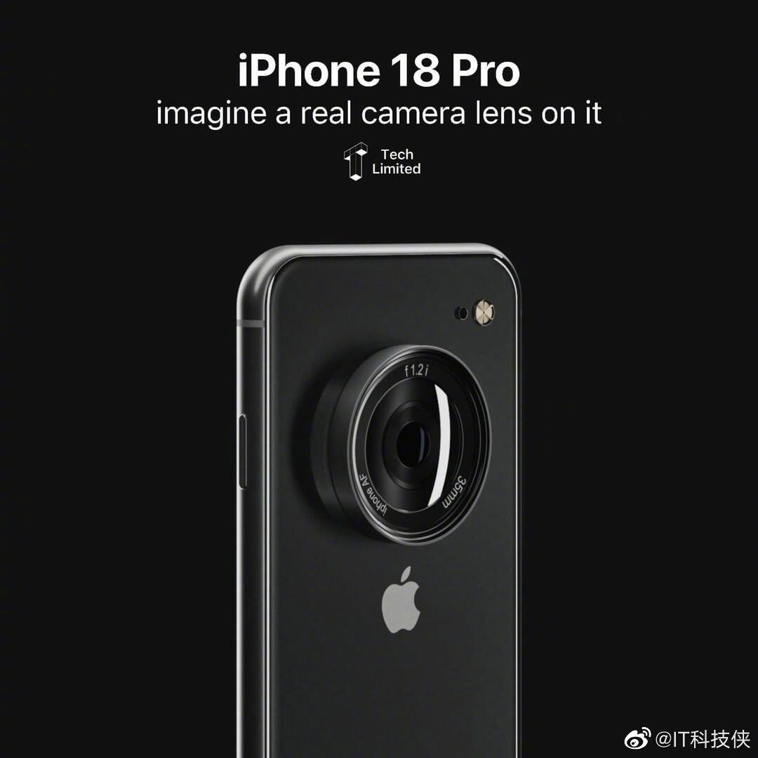 iPhone 18 Pro渲染图曝光，摄像头终于万众归一 - 哔哩哔哩