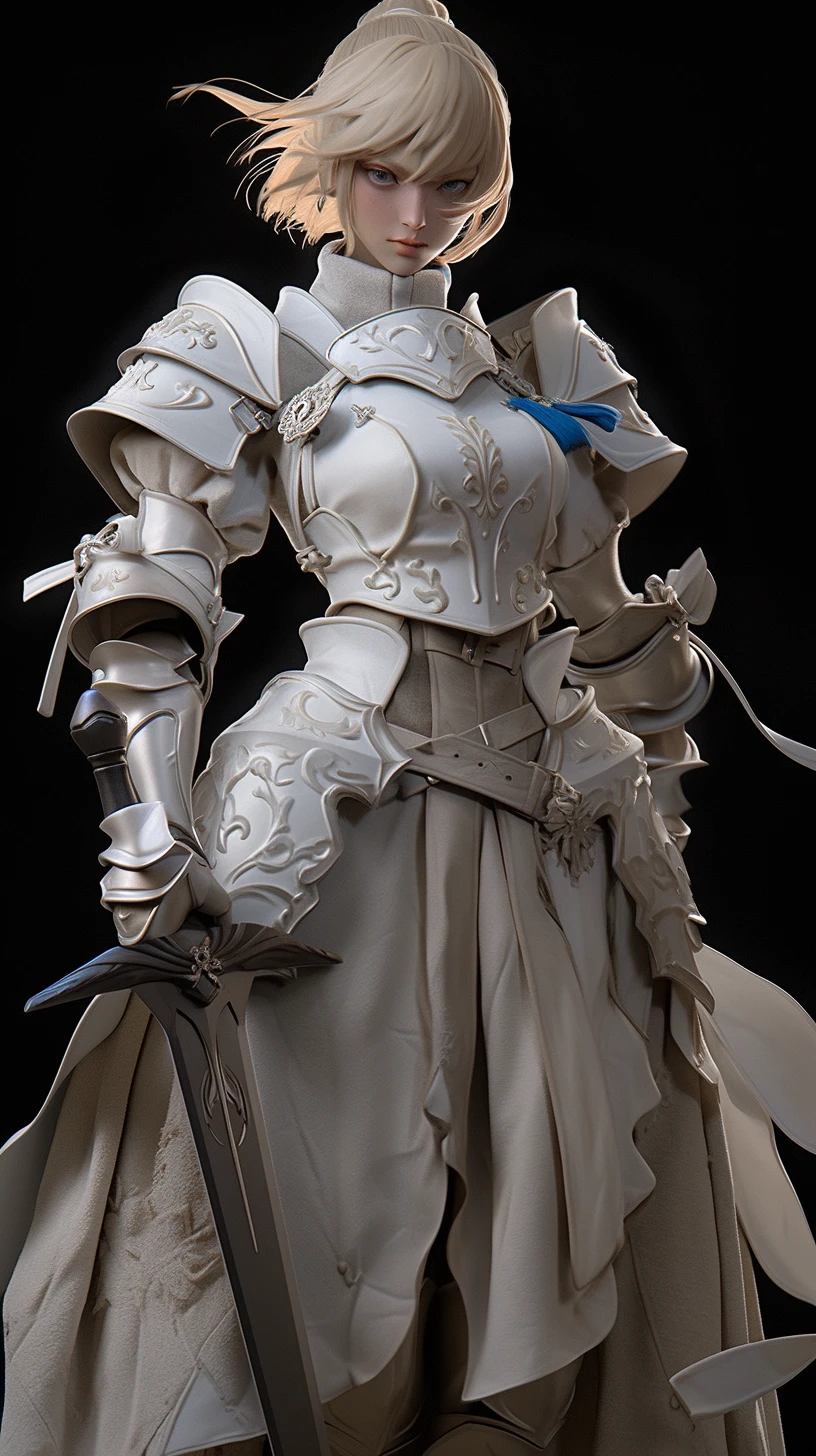 半写实风的Saber与Saber Lily【AI数雕壁纸】 - 哔哩哔哩