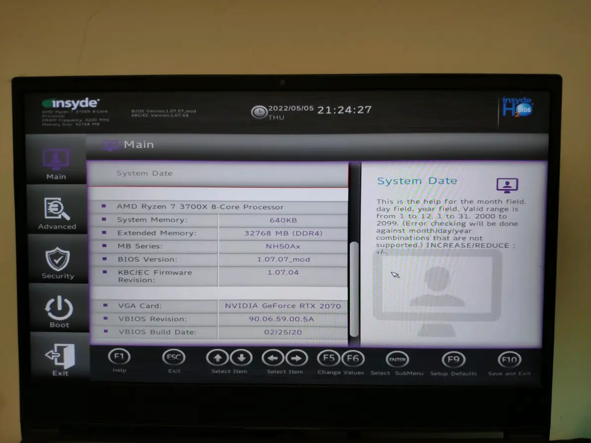 【教程】Insyde H2O图形化BIOS解锁隐藏高级选项详细流程（适用于蓝天NH55） - 哔哩哔哩