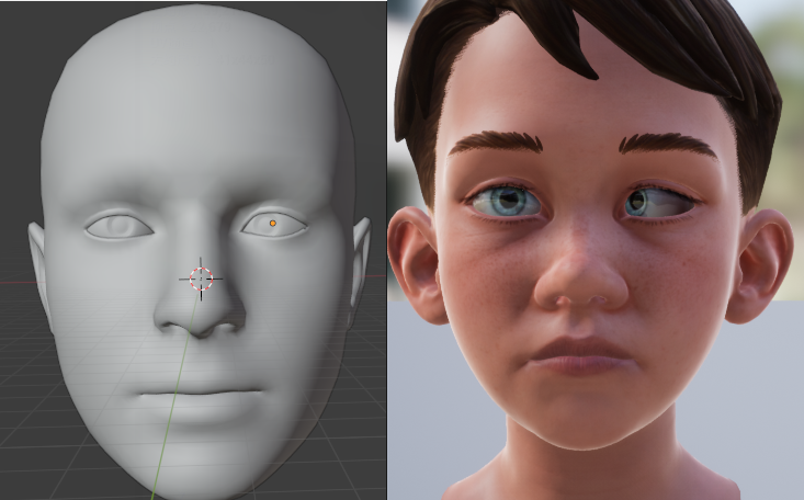 类卡通效果与写实人脸的52个blendshape效果对比及变化说明！！！ - 哔哩哔哩