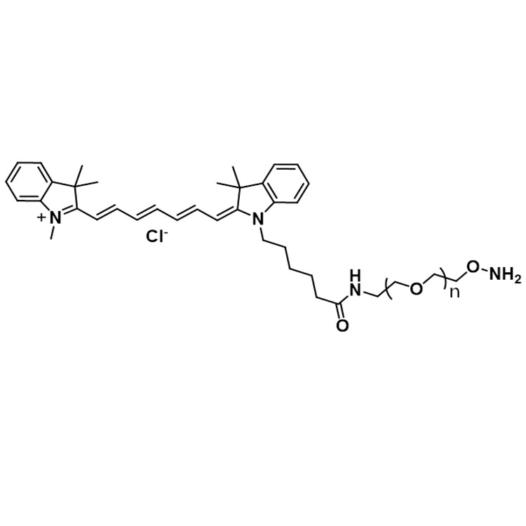 Cy7-PEG10k-Aminooxy，Aminooxy-PEG10k-Cyanine7 可与醛和酮反应形成稳定的肟键 - 哔哩哔哩