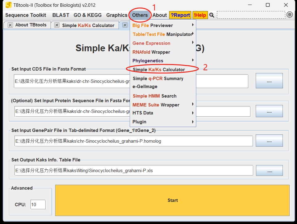 使用TBtools计算ka/ks - 哔哩哔哩