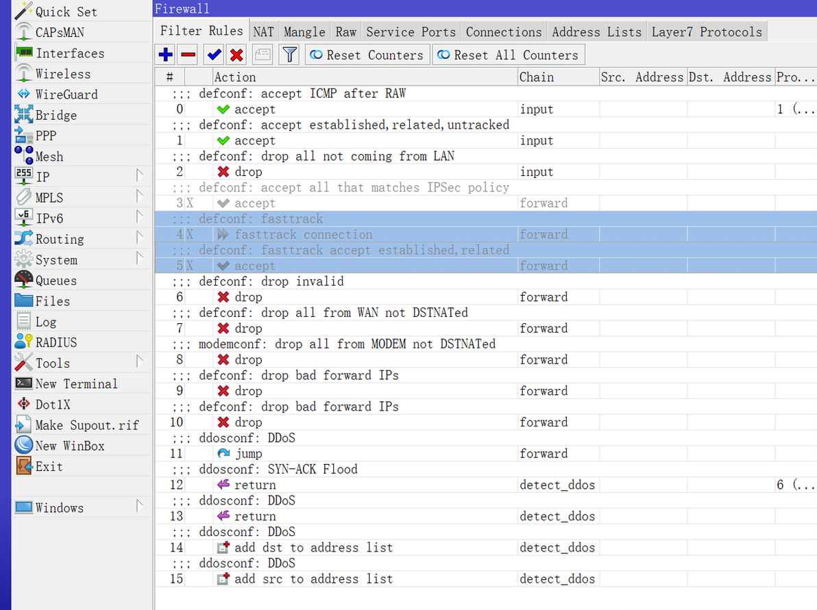 [ RouterOS 折腾手记 ] 2.配置防火墙和流量整形 - 哔哩哔哩