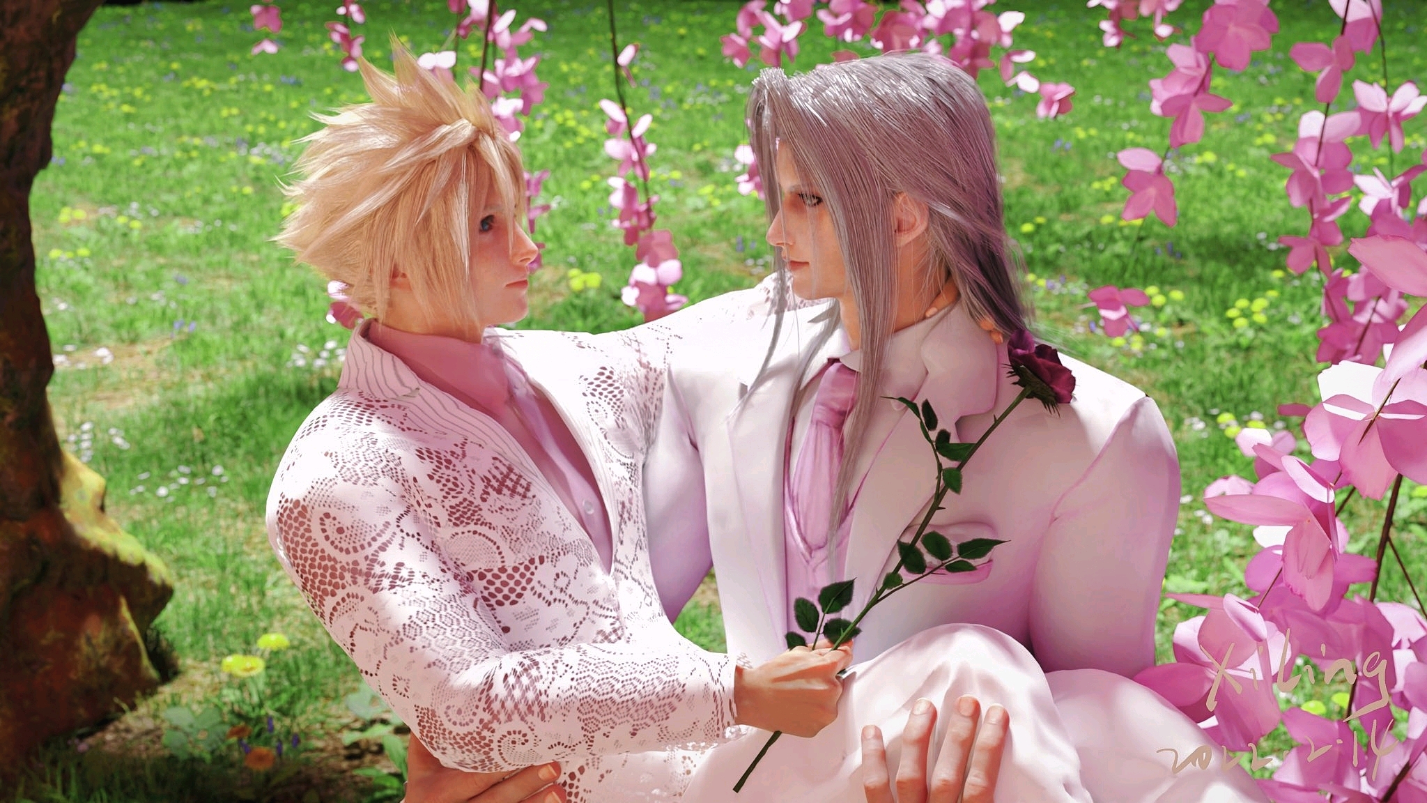 ff7高清同人图（SC）萨菲罗斯X克劳德 - 哔哩哔哩