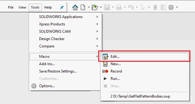 使用SOLIDWORKS API对VBA宏和VSTA宏进行编程 - 哔哩哔哩