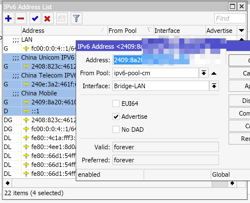 RouterOS ROS实现多线按运营商分流 IPv4分流和IPv6多线配置 - 哔哩哔哩