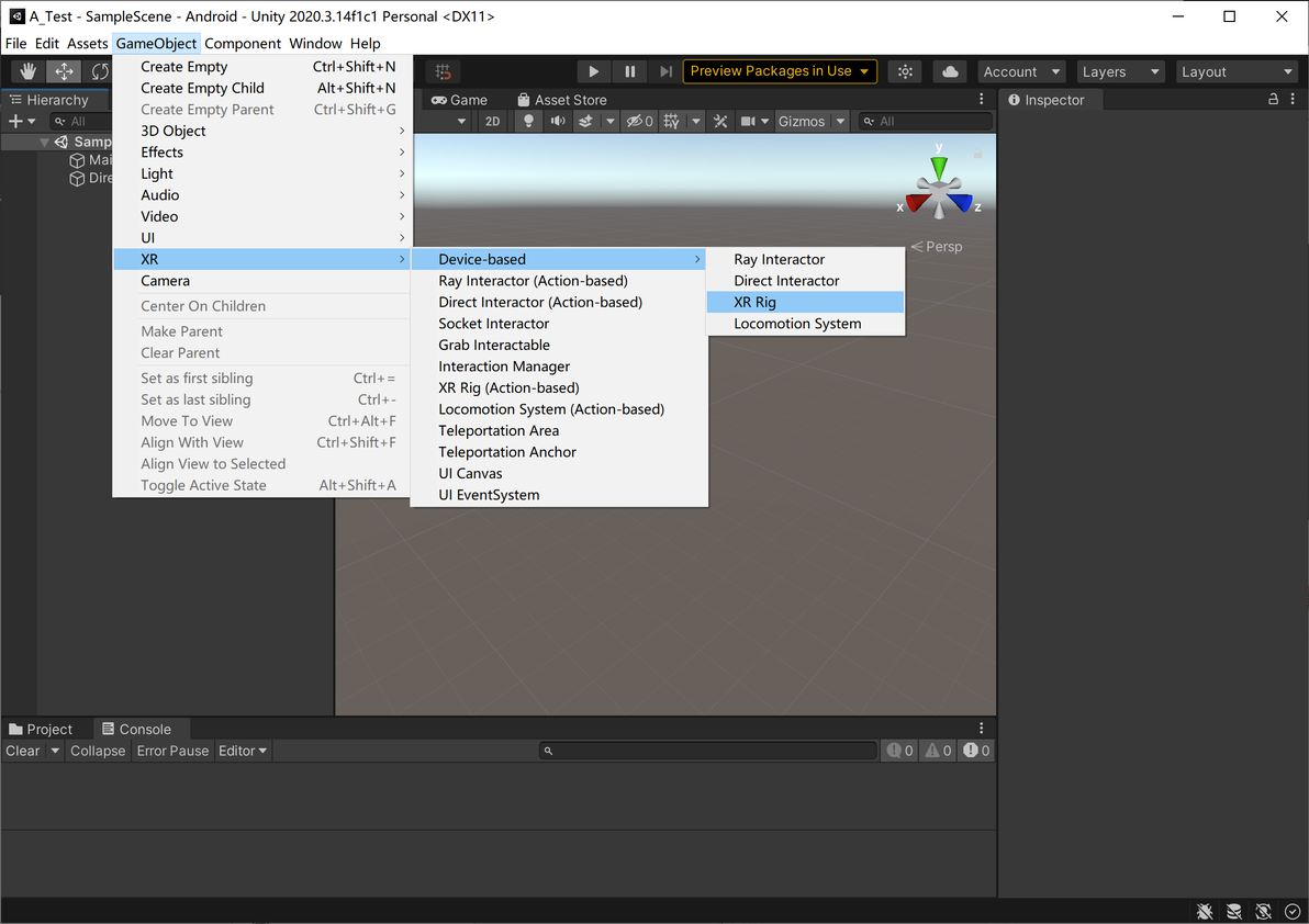 Unity + Oculus Qeust 原型开发配置 - 哔哩哔哩
