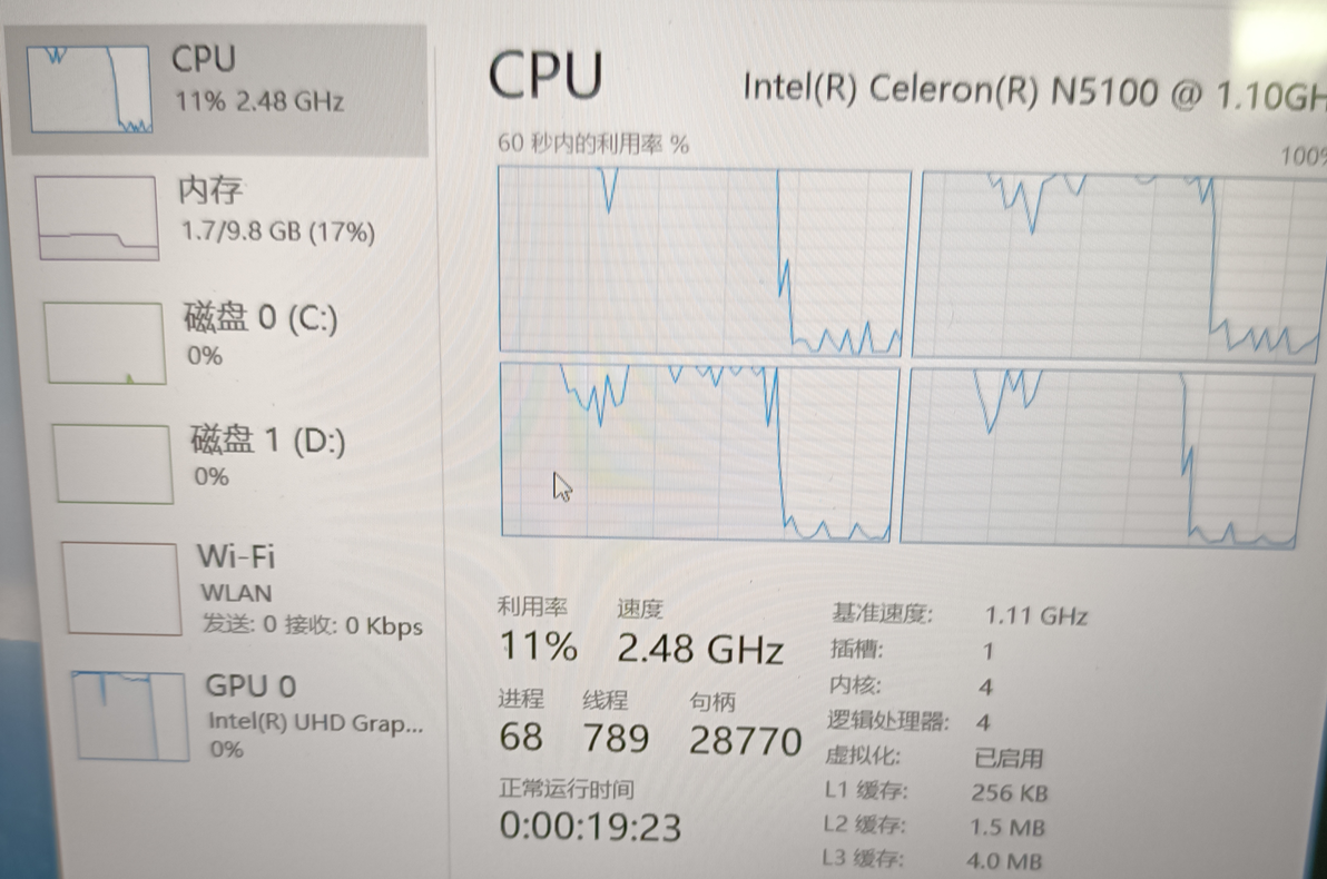 简单测一下赛扬N5100 - 哔哩哔哩