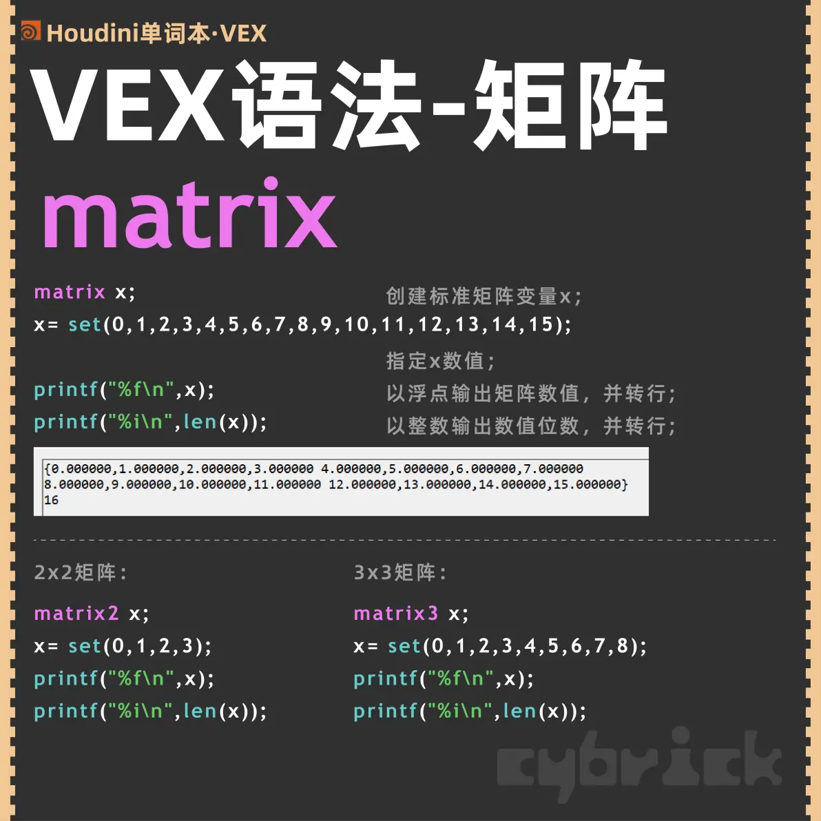 Houdini VEX 基本语法与常用命令速查 #Houdini单词本 - 哔哩哔哩