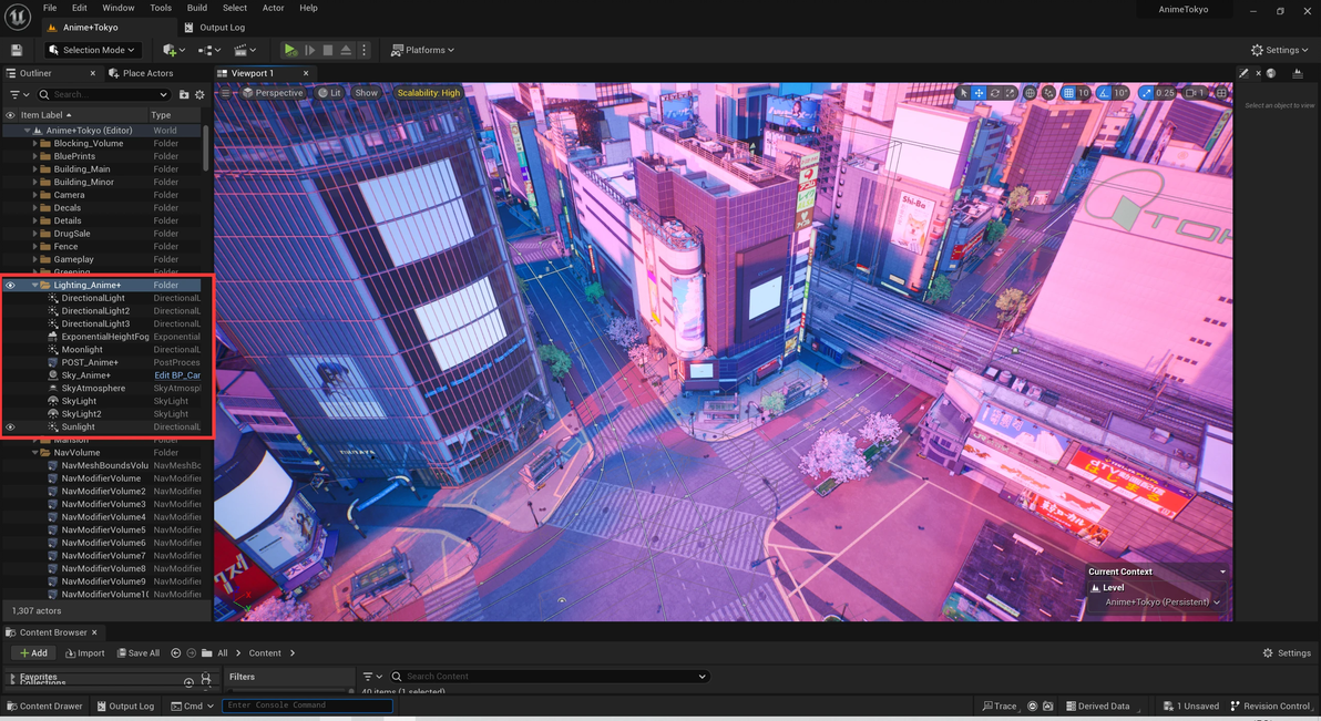 UE5动漫城市项目Anime Tokyo的创作经验分享 - 哔哩哔哩