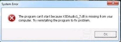 电脑X3Daudio1_7.dll文件丢失解决方法！ - 哔哩哔哩