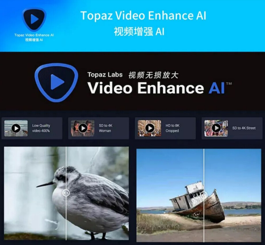 Topaz Ai全套汉化软件（8套全）全家桶【WIN+MAC】 - 哔哩哔哩