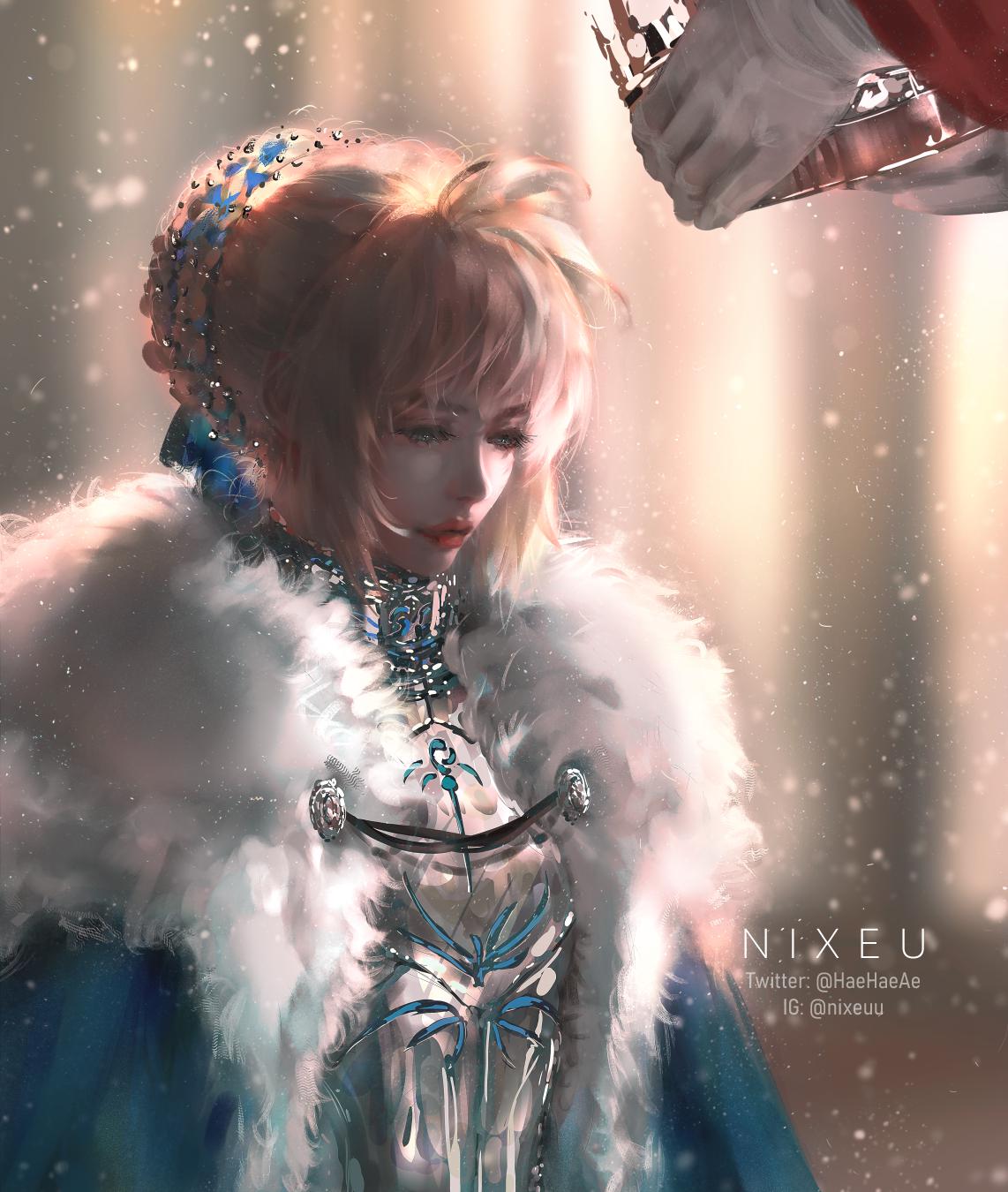 Wlop大神的Fate Saber CG壁纸 - 哔哩哔哩