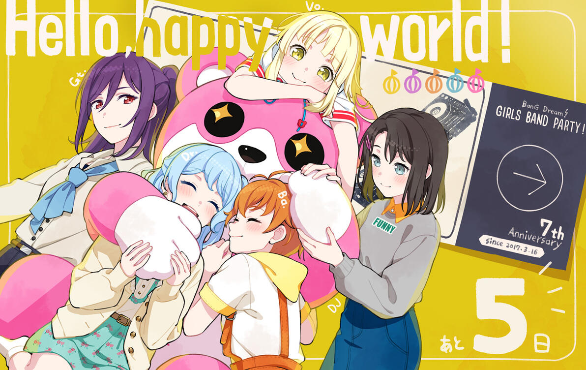 BanGDream! 日服七周年贺图合集（AI高清化+链接） - 哔哩哔哩