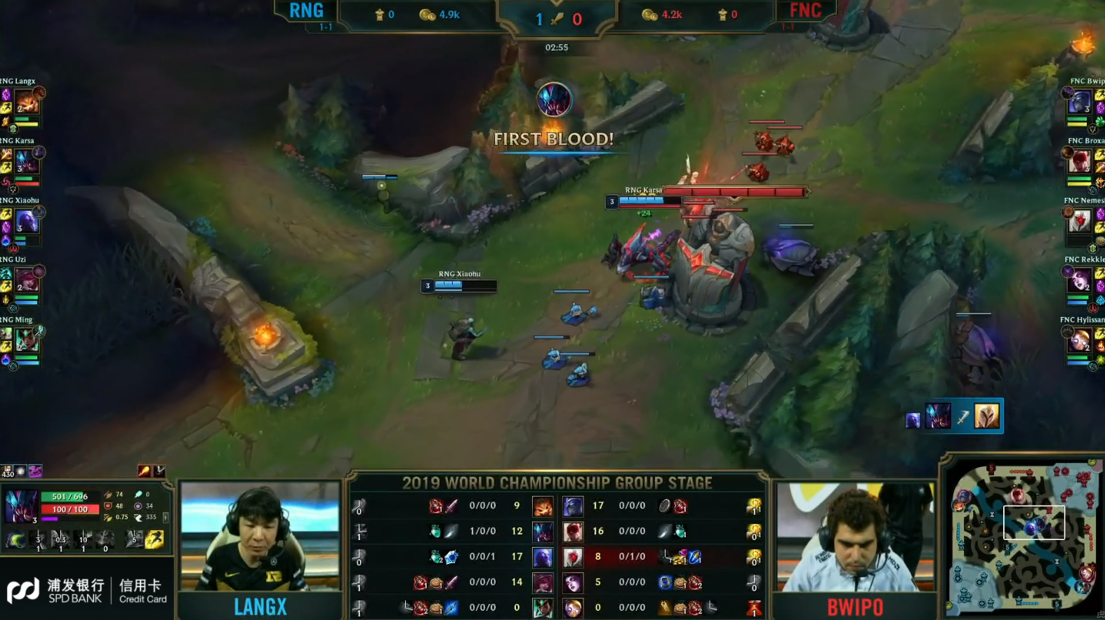 LOL：狼行纳尔两次如来神掌一拍三，RNG双C终结FNC单核天使！ - 哔哩哔哩