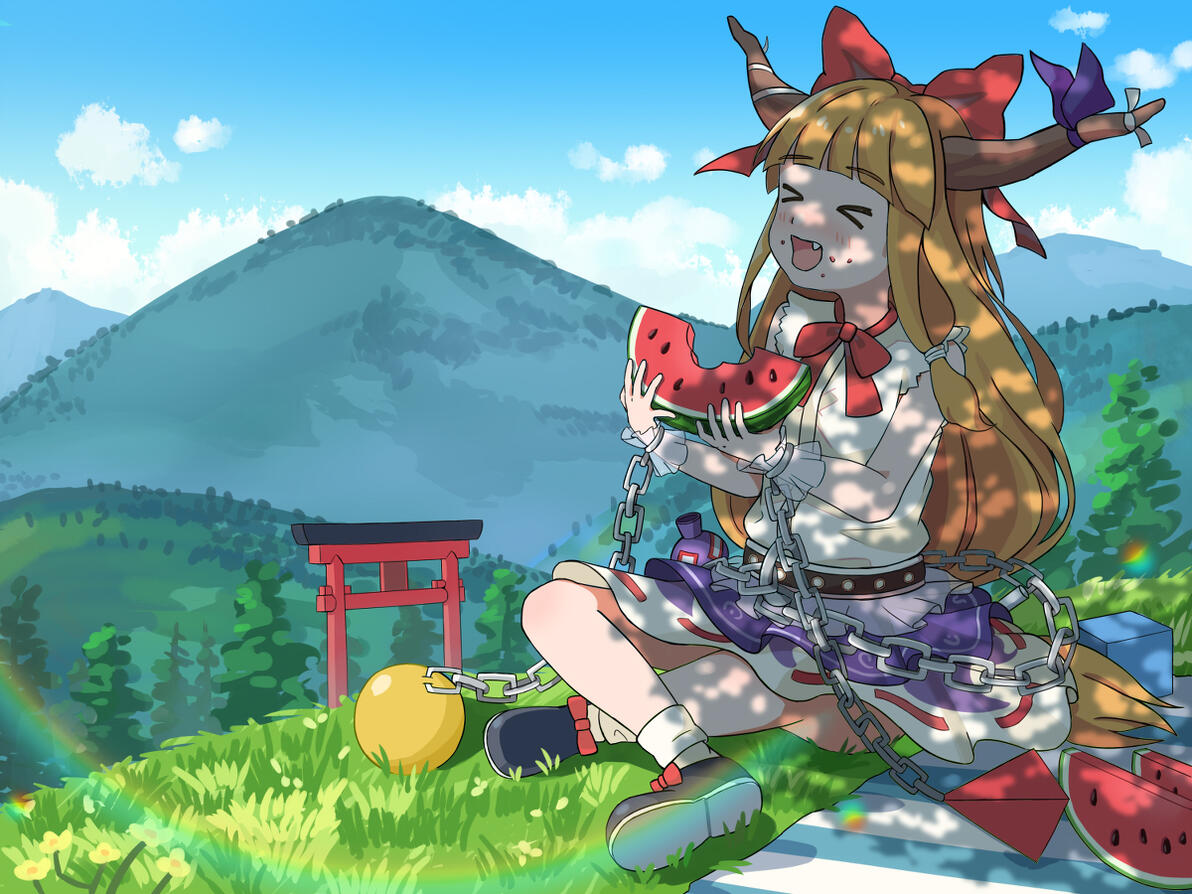 【车万百图】 伊吹萃香 精选插画美图分享 - 哔哩哔哩