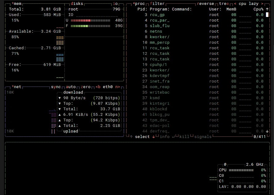 Linux服务器相关：top btop df du free - 哔哩哔哩