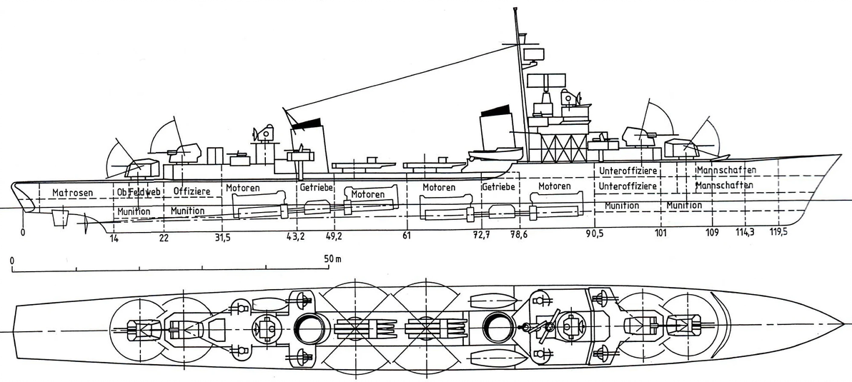 【碧蓝舰船简介】柏林之声——Z-52（1944型驱逐舰） - 哔哩哔哩