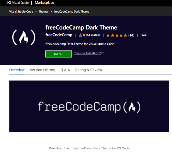 设置 VS Code 颜色主题为 freeCodeCamp 深色主题 - 哔哩哔哩