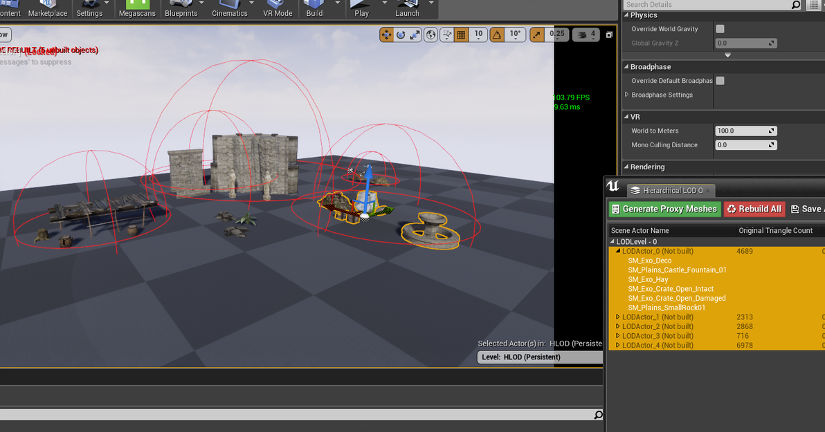 【UE4】HLOD和代理模型、实例化静态模型 - 哔哩哔哩