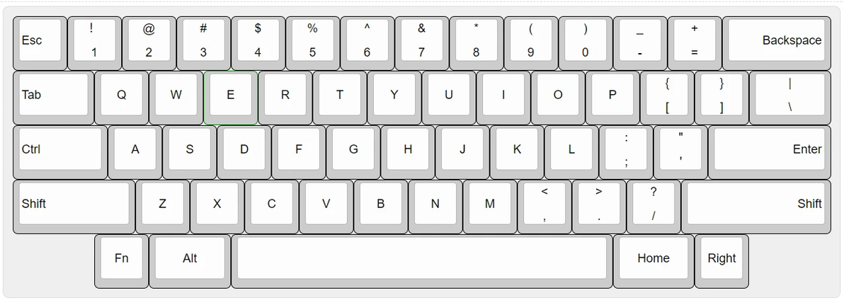 HHKB配列应与标准60%结合使用 - 哔哩哔哩