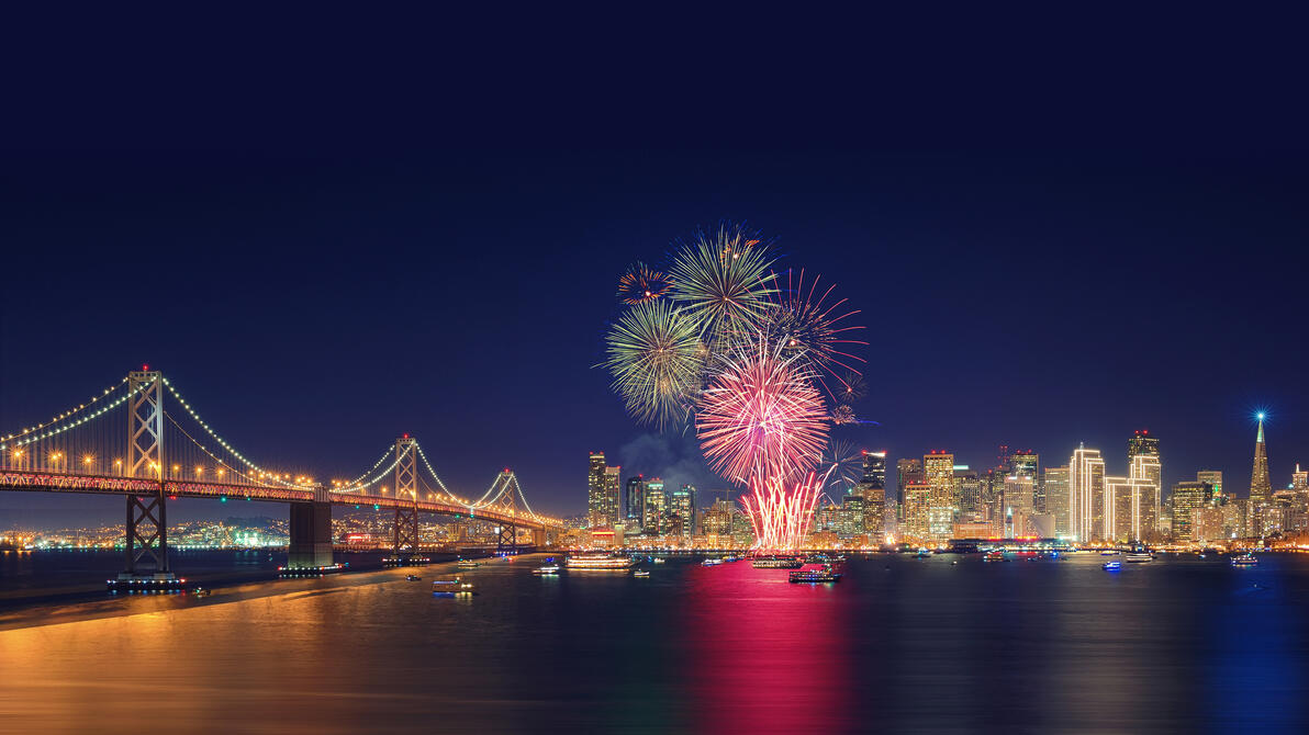 Bing壁纸 20210704 Fireworks in San Francisco - 哔哩哔哩