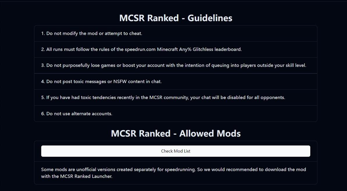 【MCSR/中字】MCSR Ranked官方网站（授权翻译） - 哔哩哔哩