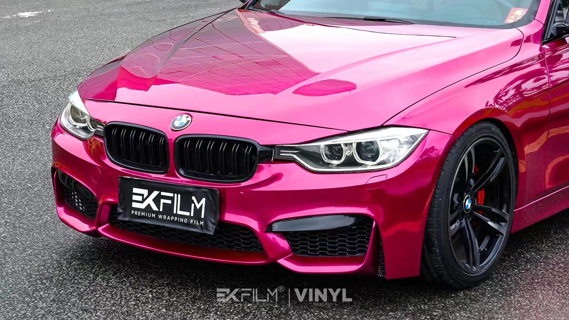 宝马3系EKFILM改色膜PET卢比莱紫，宝石般纯净色彩 璀璨夺目 - 哔哩哔哩