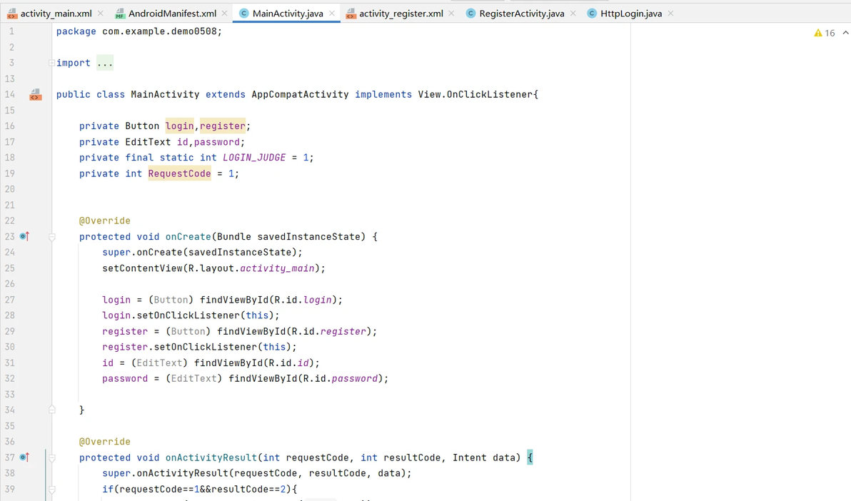 Android+java:servlet+navicat:MySQL：登陆注册页面 01（Android部分） - 哔哩哔哩