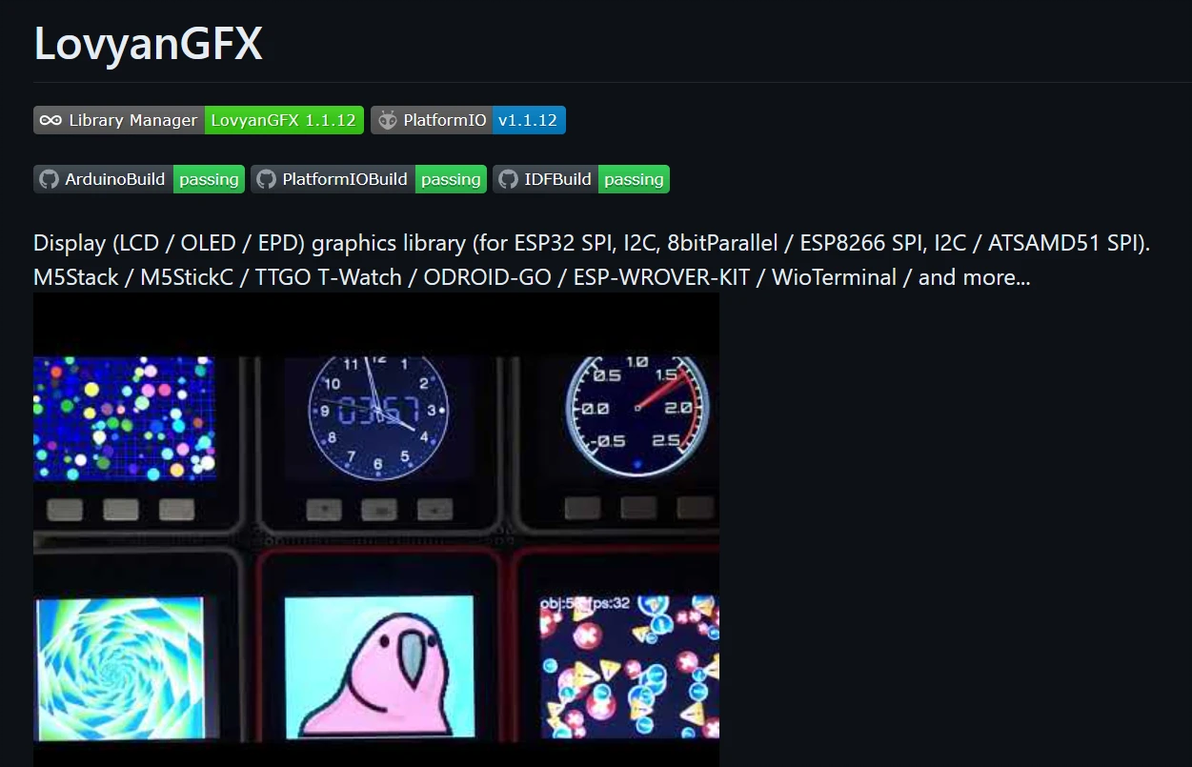 介绍一下LovyanGFX图形驱动库 - 哔哩哔哩
