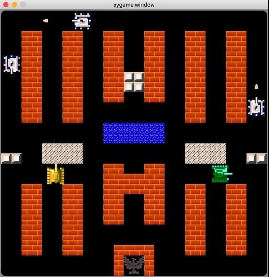 Python3+pygame实现的90坦克大战 代码完整 有演示效果 - 哔哩哔哩